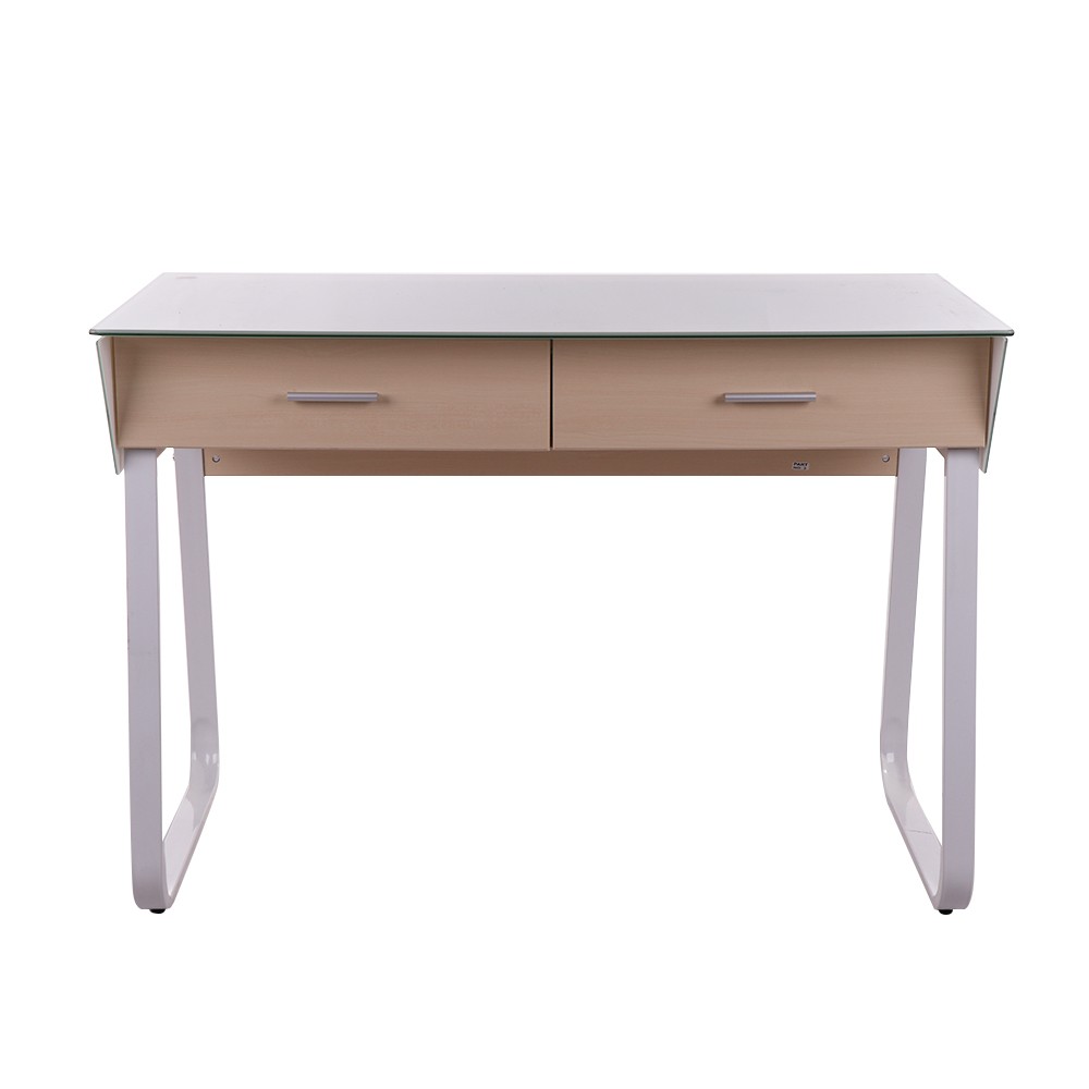 HOMEPRO FURDINI OFFICE TABLE TEMPERED GLASS TOP SQR CT-3311G WHT 110 CM ...