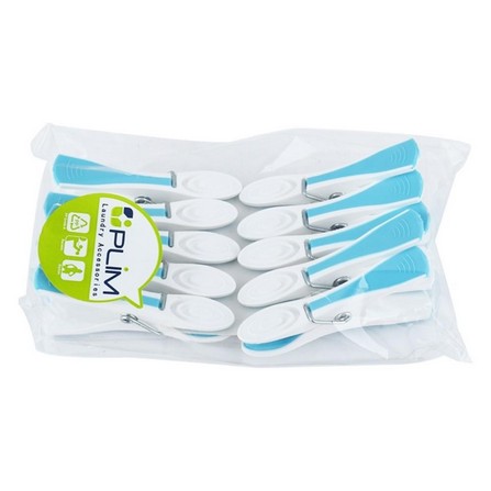 CLOTH CLIP PLIM WHITE/BLUE PACK10