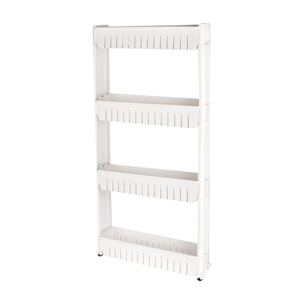 4 TIER PLASTIC SHELVES STACKO LE54411B 54.5X13X103CM WHITE