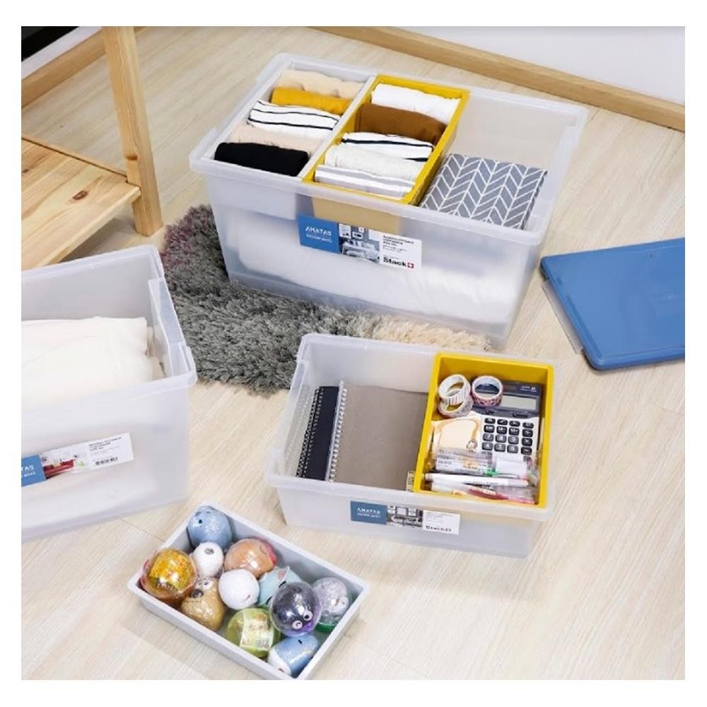 BOX COMPARTMENT STACKO AMATAS 6699 17.9x37.8x8.9CM YELLOW