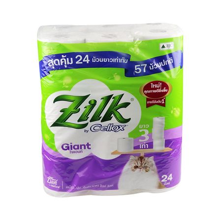 กระดาษชำระ ZILK GIANT แพ็ค 24 ม้วน