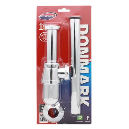 ท่อน้ำทิ้งอ่างล้างหน้ากระปุก 30 ซม. DONMARK GL-5303