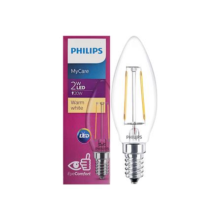 LED FILAMENT BULB PHILIPS B35 CLASSIC 2W WARMWHITE E14