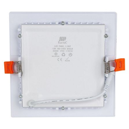 ดาวน์ไลท์ LED 105MM-WH/12W-WW SP อะลูมิเนียม สีขาว 6 นิ้ว เหลี่ยม