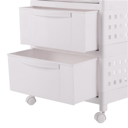 3-TIER SHELF WITH 2 DRAWERS API 1072-5 WHITE