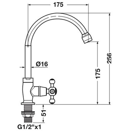 ก๊อกซิงค์เดี่ยวเคาน์เตอร์ 495.61.045