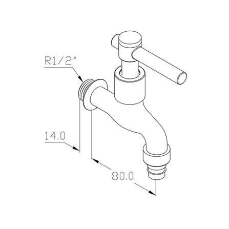 ก๊อกล้างพื้น 1 ทาง HANG WF-124F