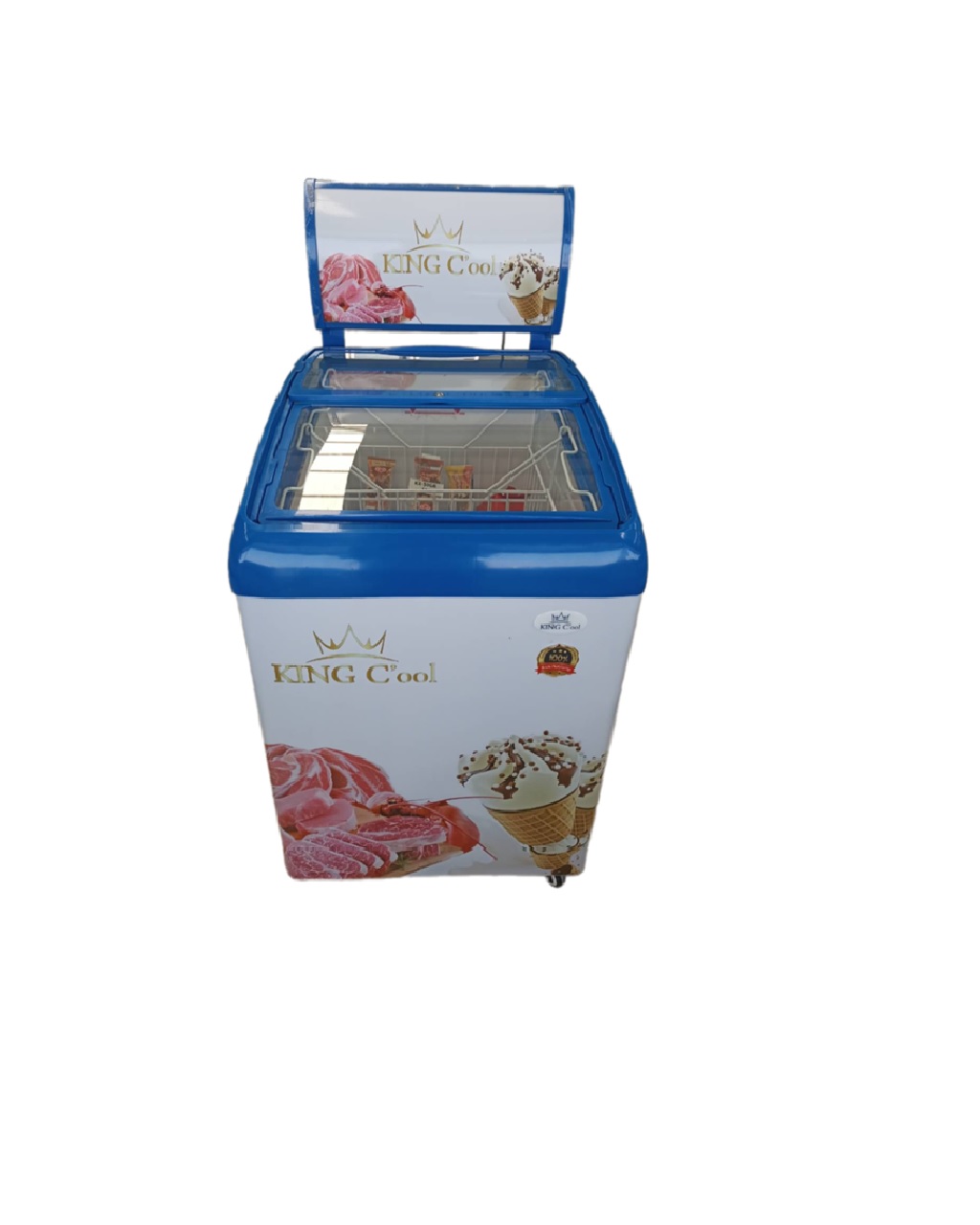ตู้แช่แข็งฝากระจก Kingcool KX-50GA สีขาว