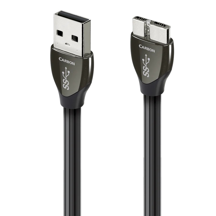 สาย USB AUDIOQUEST : USB-CARBON (A TO MICRO) (USB 3.0) (0.75 เมตร)