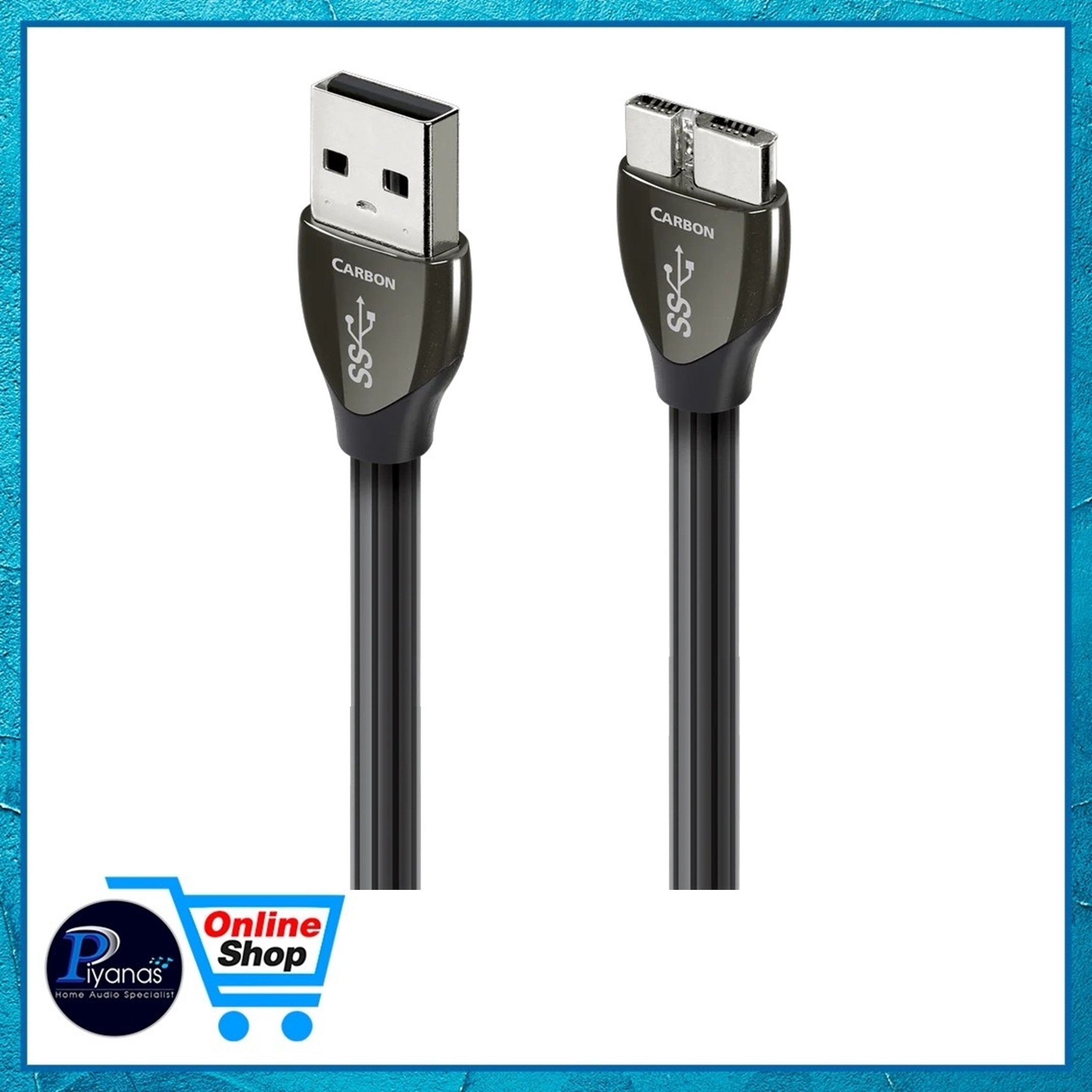 สาย USB AUDIOQUEST : USB-CARBON (A TO MICRO) (USB 3.0) (0.75 เมตร)