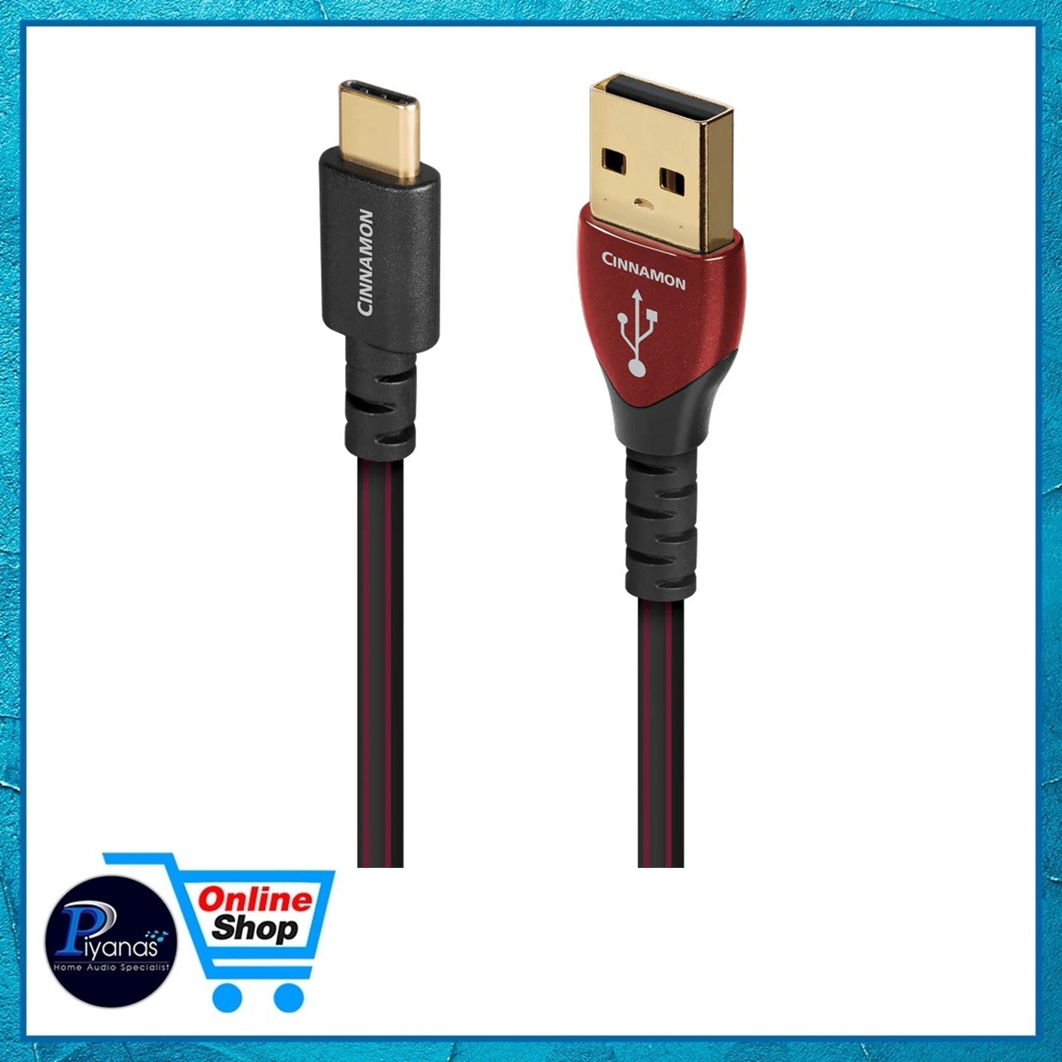 สาย USB AUDIOQUEST : USB CINNAMON (C TO A) (USB 2.0) (1.5 เมตร)