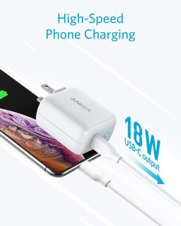 หัวชาร์จเร็ว 18W USB-C Anker PowerPort PD 1 สีเทา - AK127