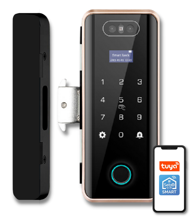 กลอนประตูสมาร์ทดิจิตอลล็อค SebO Jidoor B7F