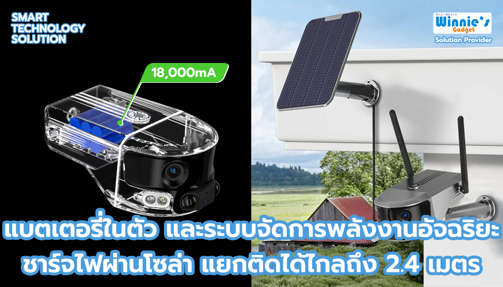 กล้องวงจรปิดมุมกว้าง SebO EIZEN 4K DUO PANORAMA 4G