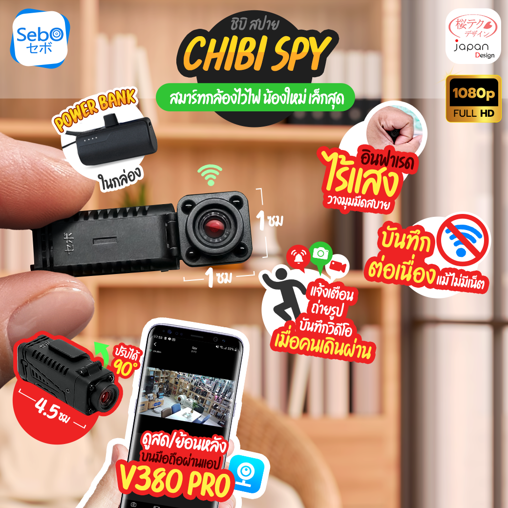 กล้องวงจรปิด Sebo CHIBI SPY Wifi