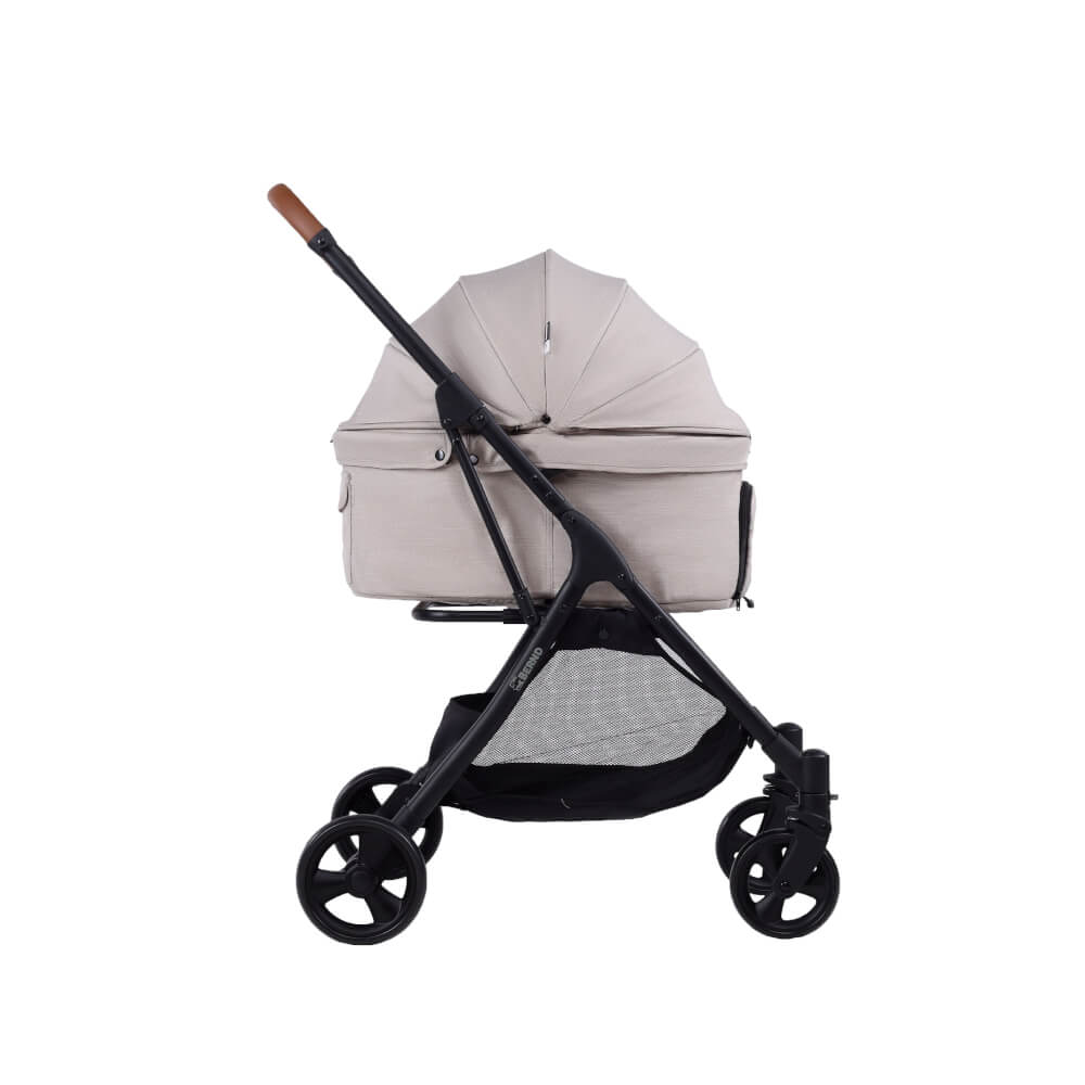 รถเข็นสัตว์เลี้ยง พับอัตโนมัติ BERND Lina Pet Auto Fold - Chiffon Beige