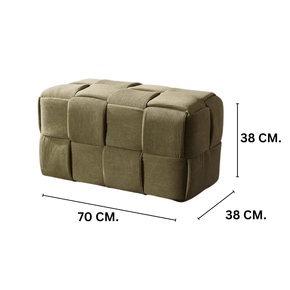 สตูลผ้าลูกฟูก MY DOLLS HOUSE COZY CUBE 70 ซม. สีเขียวใบชา