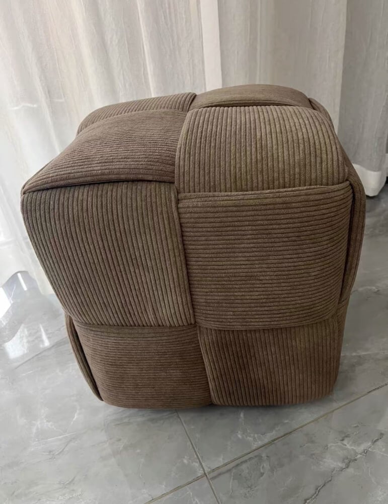 สตูลผ้าลูกฟูก MY DOLLS HOUSE COZY CUBE 38 ซม. สีน้ำตาล