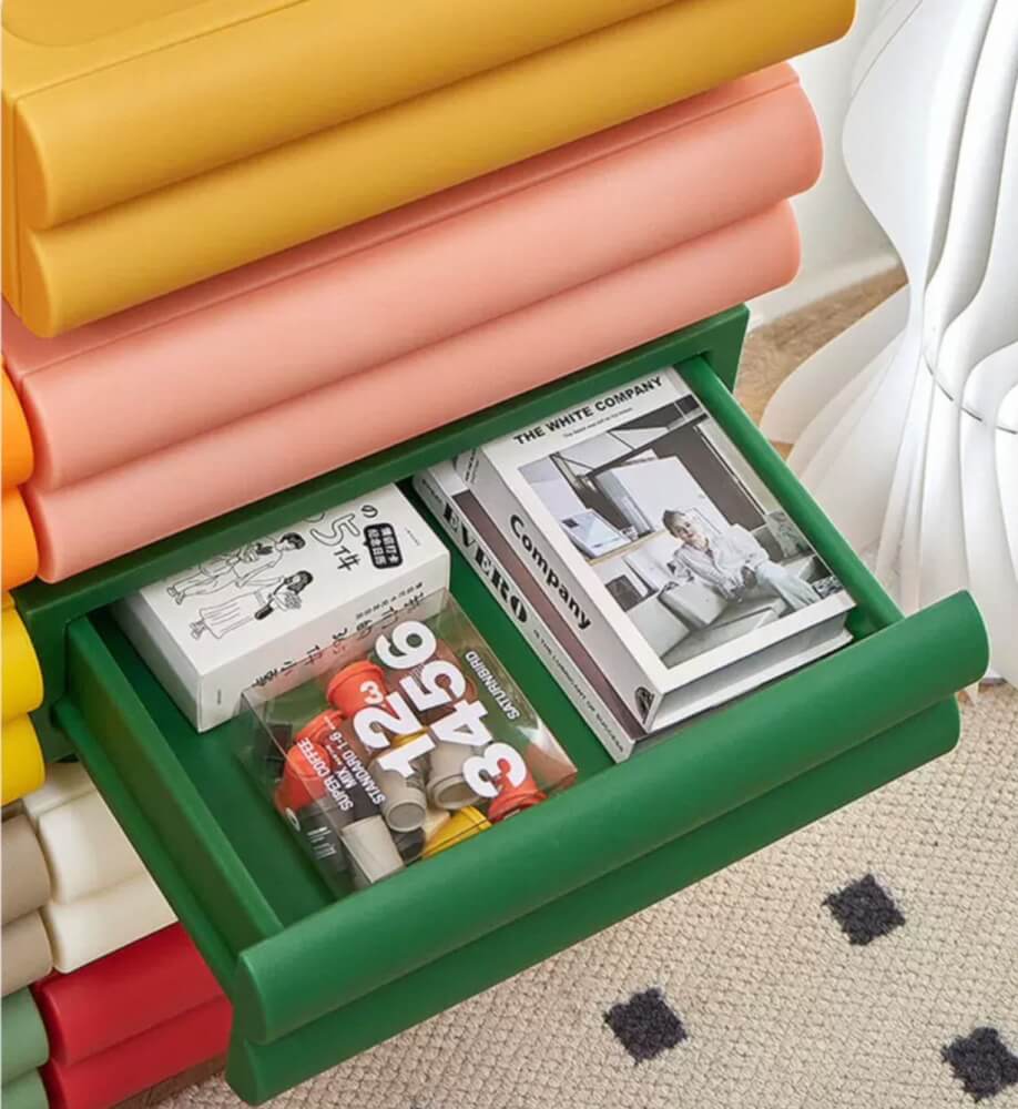 ตู้ลิ้นชัก 2 ลิ้นชัก MY DOLLS HOUSE DUGGLE สีเขียว