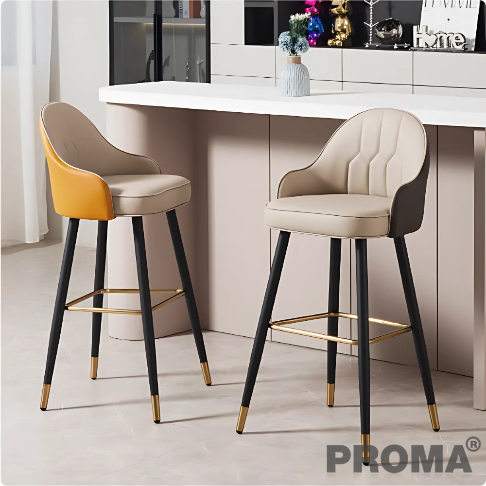 เก้าอี้บาร์ทรงสูง สไตล์โมเดิร์น Proma-C-62 75 ซม. สีส้ม