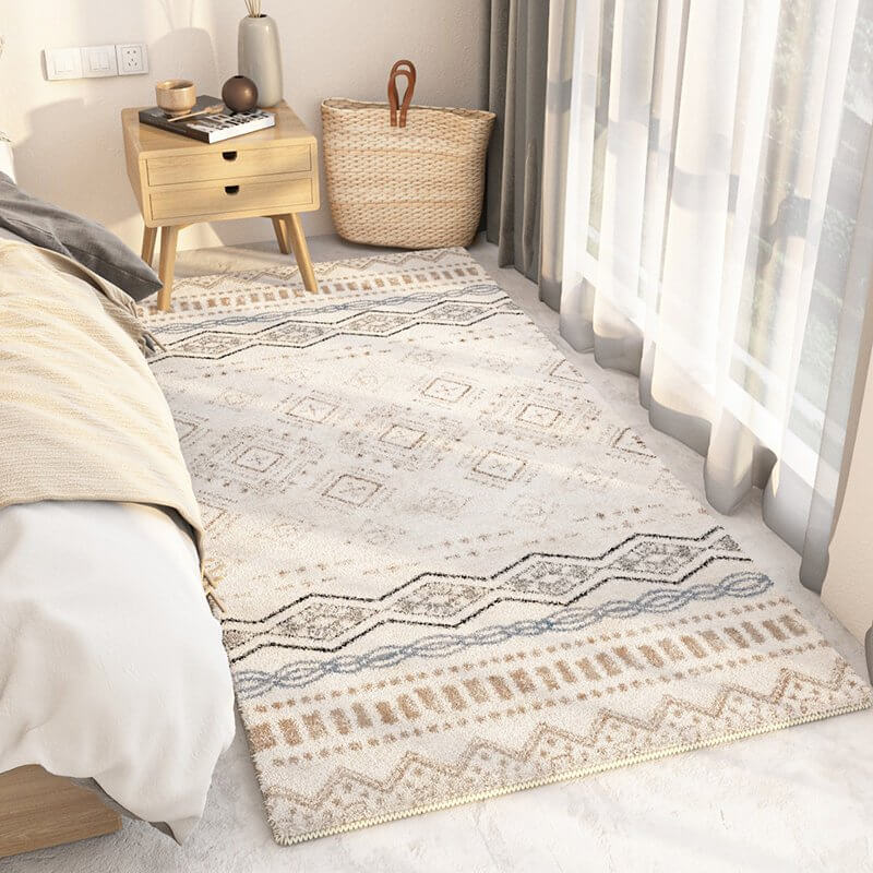 พรม MJhomedesigns Bedside Carpets 80 x 160 cm ครีม V.2