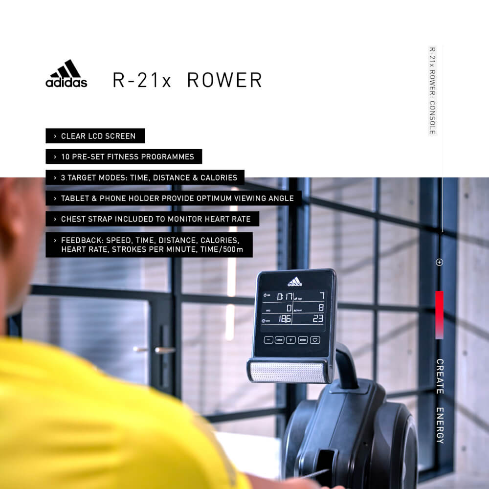 เครื่องกรรเชียงบกแบบลม Adidas R-21x Rower