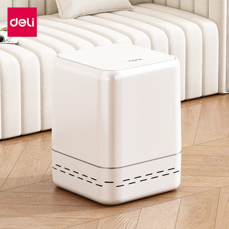 ถังขยะแบบฝากด DELI VS1128-WH-01 สีขาว ขนาด 23X23X30 CM