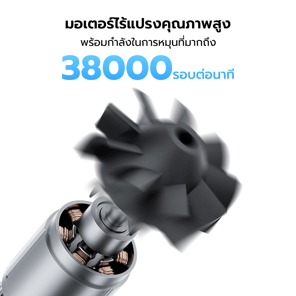 พัดลมพกพา CUKTECH BF01 สีขาว JET FAN แบบ USB-A ลมแรง 10.5 M/S สำหรับใช้ ...