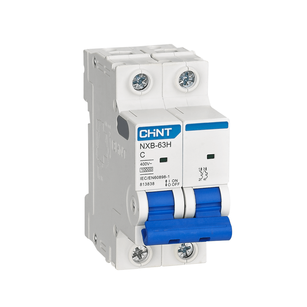 เซอร์กิตเบรกเกอร์ 63 แอมป์ 2 โพล 10KA CHINT MCB NXB-63H 2P C63 TYPE C