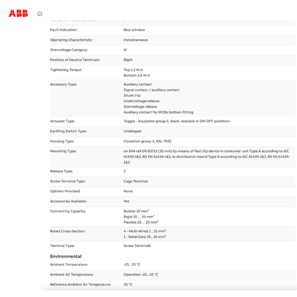 เบรกเกอร์กันดูด RCBO 50A 1P 6KA TYPE AC ABB รุ่น DSE201M AC-30 (ตัดไฟ ...