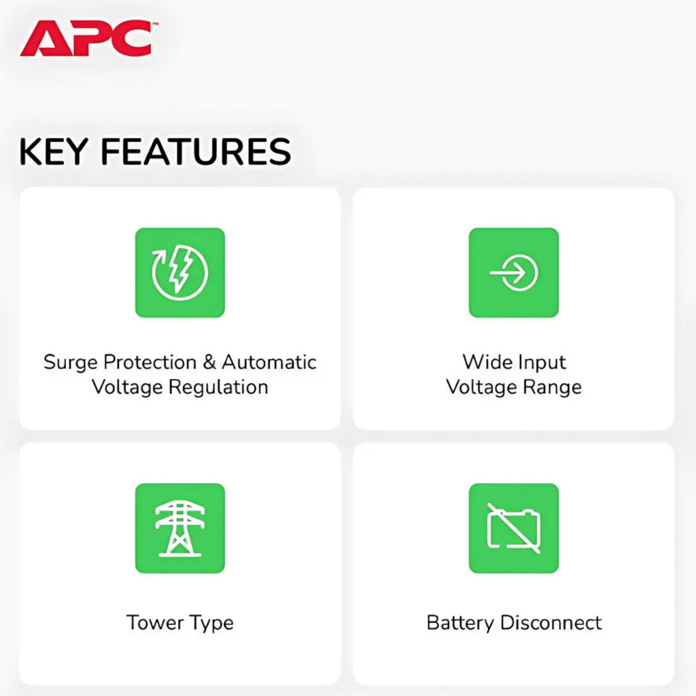 เครื่องสำรองไฟฟ้า APC 700VA 360 วัตต์ รุ่น BVX700LUI-MS EASY UPS 2 ช่อง ...