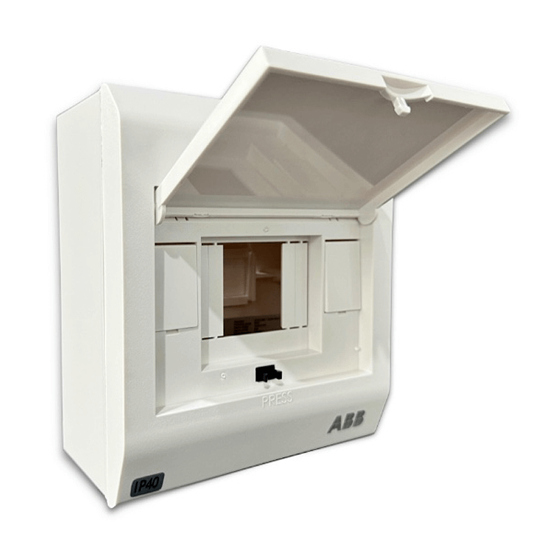 กล่องใส่เบรกเกอร์ 4 ช่อง ABB PSC104 Consumer Unit IEC IP40 Plastic Box ...