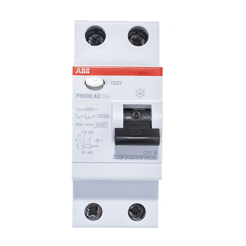 เบรคเกอร์กันไฟดูด 25 แอมป์ 2 โพล ABB RCCB FH202 AC-25/0.03 (Type AC)