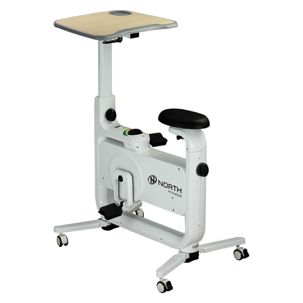 จักรยานนั่งปั่นพร้อมโต๊ะ NORTH FITNESS TABLE BIKE1 สีขาว