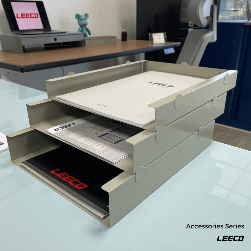 ที่จัดระเบียบเอกสาร LEECO DO-55 เทาอ่อน
