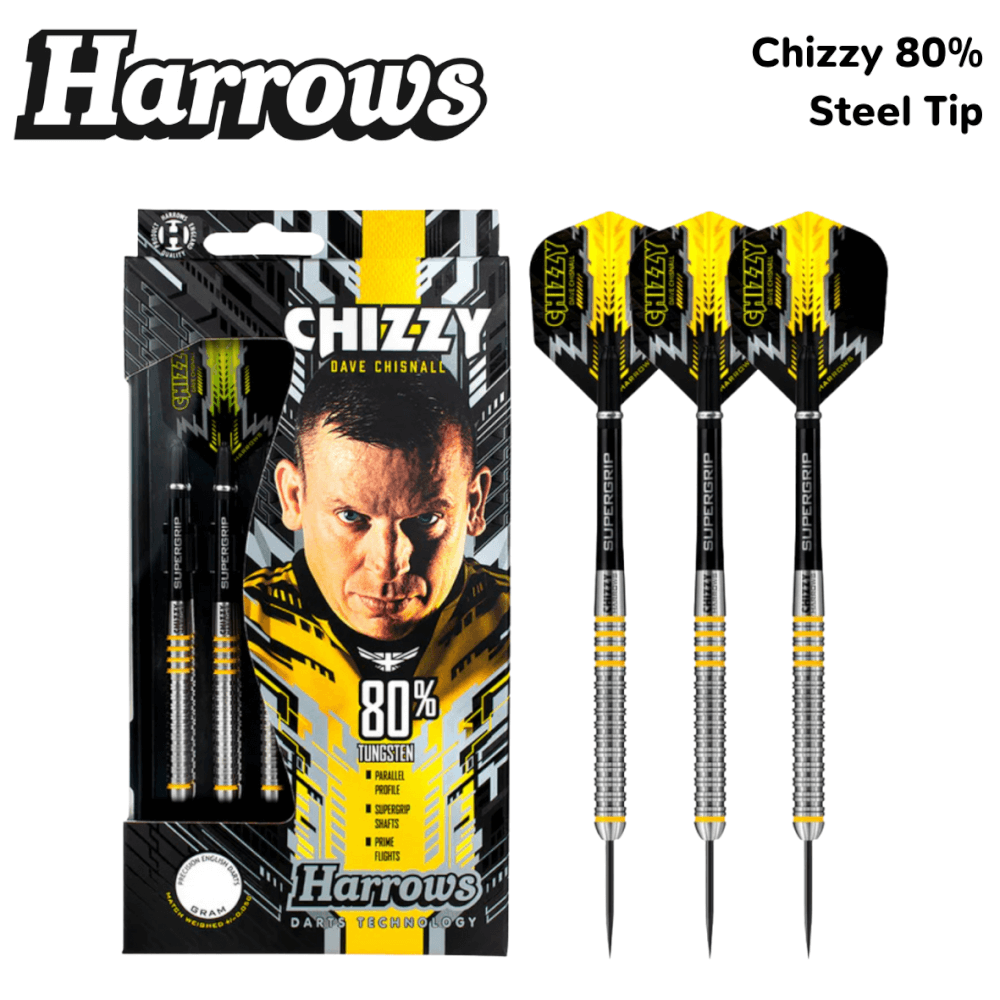ลูกดอกปาเป้า HARROWS CHIZZY 80% 24G STEEL DARTS