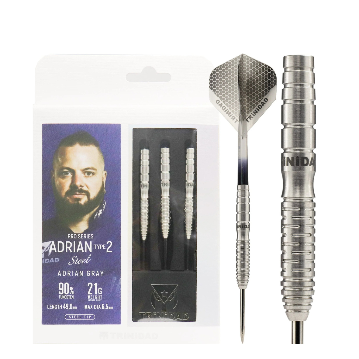 ลูกดอกปาเป้า TRINIDAD ADRIAN 2 STEEL DARTS 21G