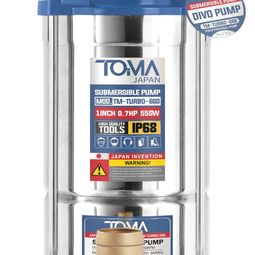 ปั๊มจุ่ม TOMA JAPAN รุ่น TM-TURBO-660 ขนาด 1 นิ้ว 0.7HP 550W