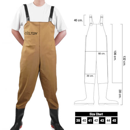 ชุดกันน้ำ DELTON เบอร์ 42 สีน้ำตาล