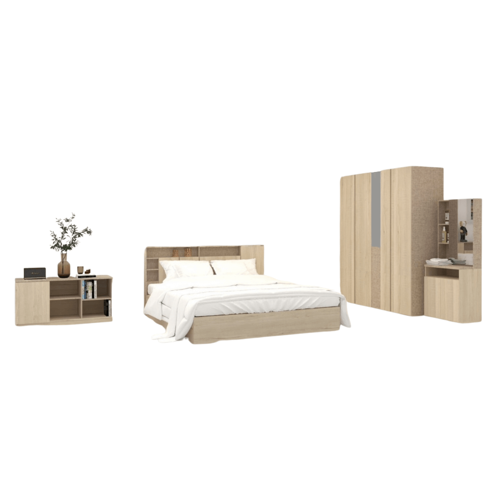 ชุดห้องนอน 6 ฟุต WISDOM DESIGN FURNITURE รุ่น LOTTO สีโซลิค