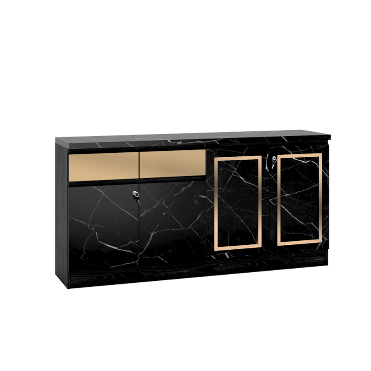 ตู้เตี้ย WISDOM DESIGN FURNITURE รุ่น GCS-161 160 ซม. สีแอชเกรย์/ดาร์ค ...