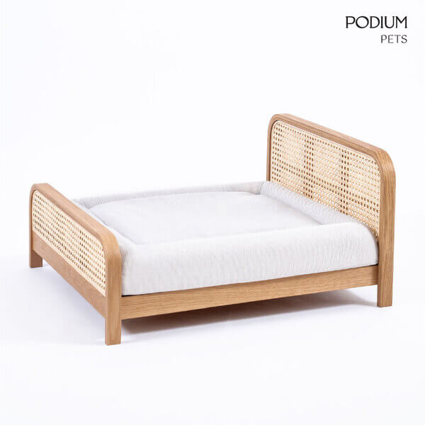 ที่นอนสัตว์เลี้ยง PODIUM PETS รุ่น CANE PET BED ขนาด 60X65X34 ซม. สีไม้ ...