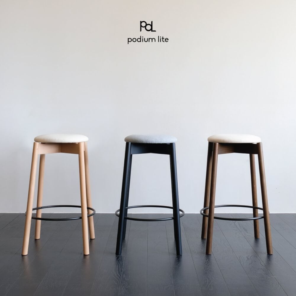 เก้าอี้บาร์ PODIUM LITE รุ่น PLUS MID STOOL สี PURE NATURAL (ถอดประกอบได้)