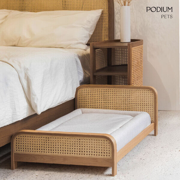 ที่นอนสัตว์เลี้ยง PODIUM PETS รุ่น CANE PET BED ขนาด 60X65X34 ซม. สีไม้ ...